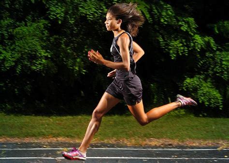 Running Portrait Good Pose Mid Air And About To Land On Front Foot