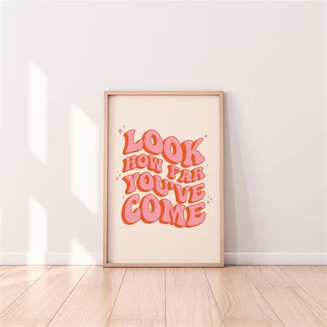 Retro Quote Wall Art Preppy Room Decor Aesthetic Poster Groovy Wall Art Cute Room Decor Art
