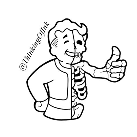 Fallout Vault Boy Coloring Pages 2025