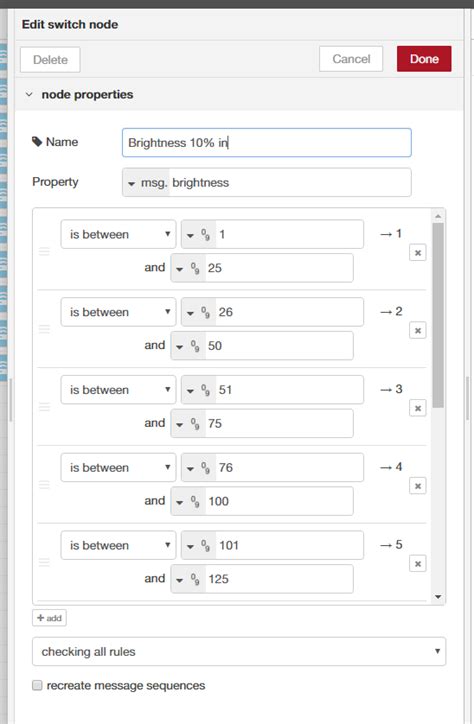 Node Red Tradfri Dimmer Turn On Other Lights With Variable Node Red