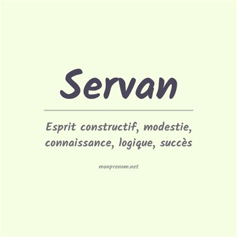 Signification Du Prénom Servan