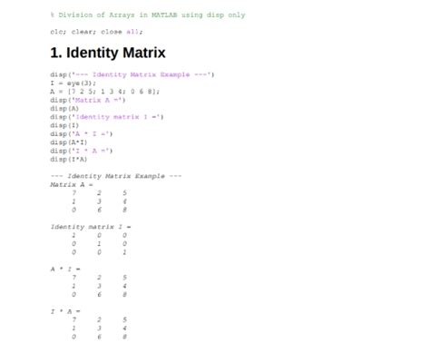 Matlabit Division Operation Applied To Arrays In Matlab