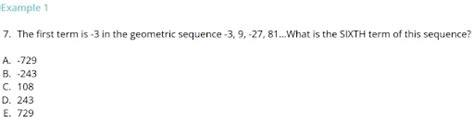 Sequences Actand Math Test Prep Lesson