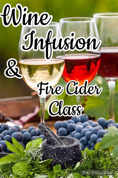 Wine Infusion And Fire Cider Class Beans Creek Winery Manchester 2 November 2025 Allevents