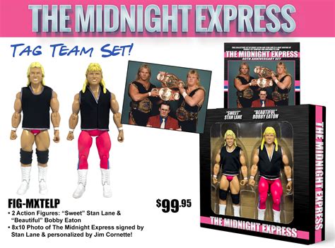 Jim Cornette The Midnight Express Tag Team Set Eaton And Lane Wphoto