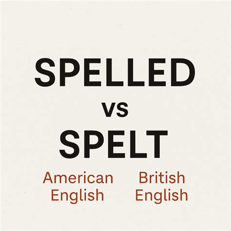 Spelled Vs Spelt Smartscribbl