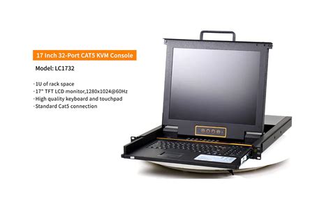 32 Port USB CAT5 LCD KVM Switch With 17 Display Kinan High Quality KVM Switch KVM Console