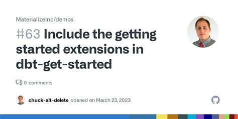 Include The Getting Started Extensions In Dbt Get Started · Issue 63