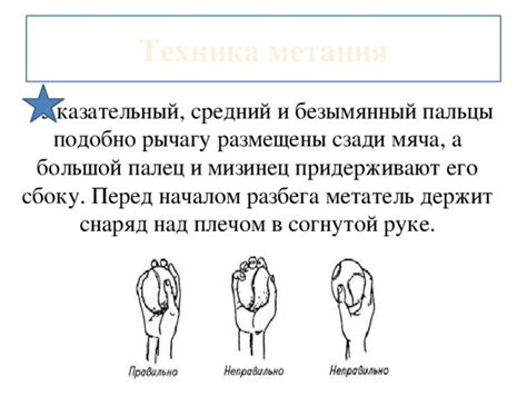 Методика обучения технике метания мяча