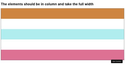 Flex Layout 4 Forked Codesandbox