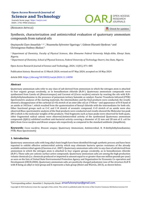 Pdf Synthesis Characterization And Antimicrobial Evaluation Of