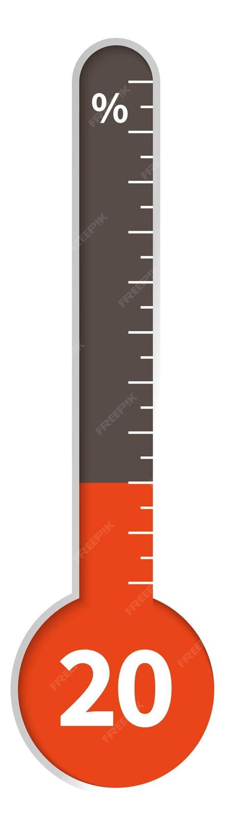 Premium Vector Progress Scale Flat Infographic Element Thermometer Indicator