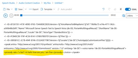 adjusting audio speed in azure ai speech microsoft qanda