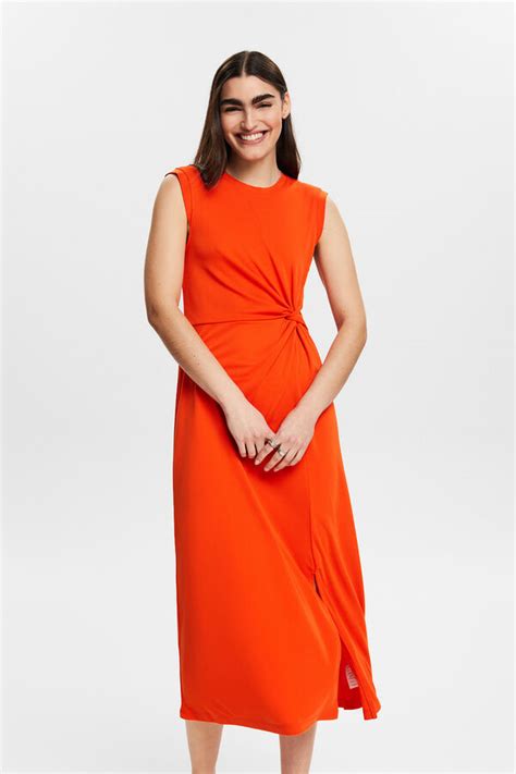 Vestido Largo Sin Mangas Nudo Lateral Vestidos Y Monos De Mujer