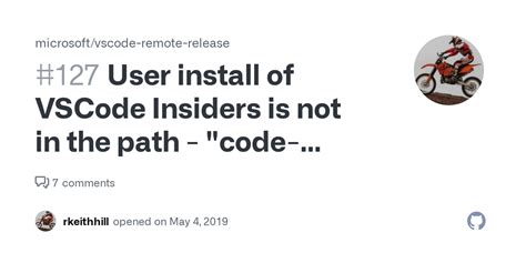 User Install Of Vscode Insiders Is Not In The Path Code Insiders Fails · Issue 127