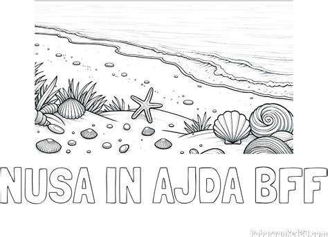 Pobarvanka Imena NuŠa In Ajda Bff In Pobarvanka Morja In Plaže