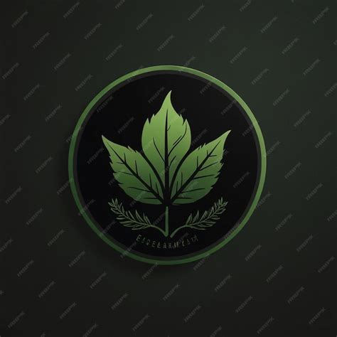 Leaf Circle Template Design For Logo Set Of Three In Black Color Winner