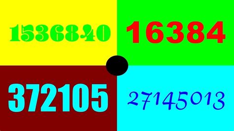 Colorful Numbers 0 To 10000000 Hd Youtube