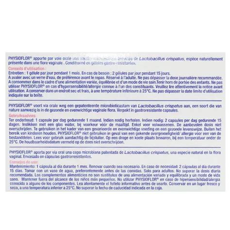 Physioflor Natural Probiotic Vaginal Flora Oral Capsules X30 Sanareva