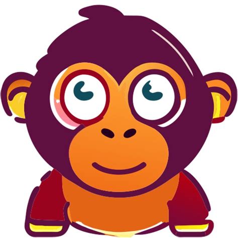 Premium Vector Cute Ape Icon Doodle Offset Fill