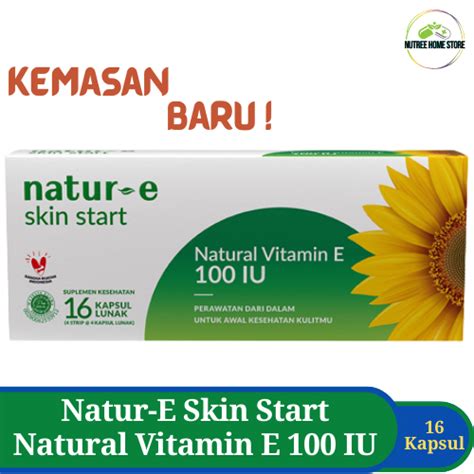Jual Natur E Skin Start Natural Vitamin E 100 Iu 16 Kapsul Suplemen Vitamin E Untuk Kesehatan