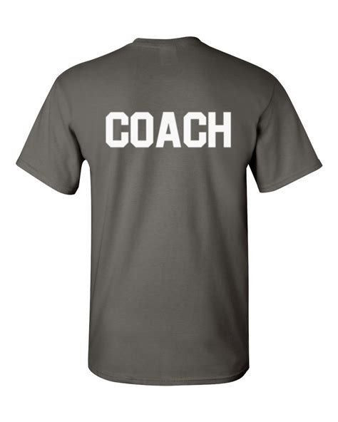 Mens Coach T Shirt Front And Back Print Sports Team Tee Etsy