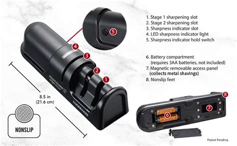 Farberware Two Stage Smartsharp Knife Sharpener Easy To Use Nonslip Sharpener With