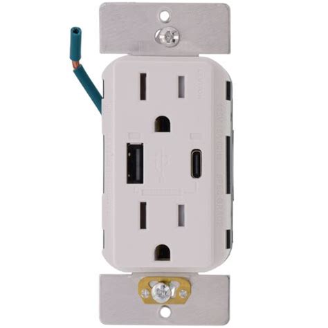 T5634 W Leviton T5634 W 15a Decora Tamper Resistant Duplex