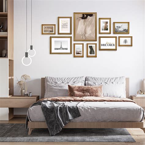 Kinlink 5x7 Picture Frames Brown Wood Frames