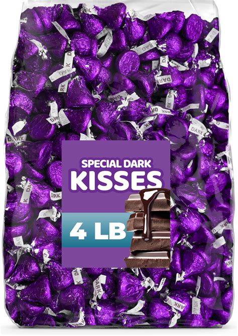 Hershy Kisses Special Dark Chocolate 4 Lb Approx 400