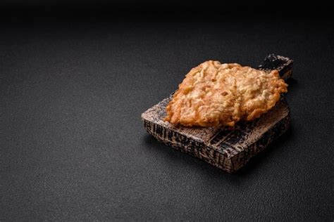 Premium Photo Delicious Fried Chicken Chop Or Pork Meat Fried Breaded