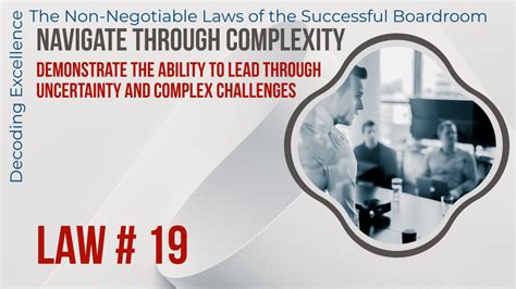 Navigate Through Complexity