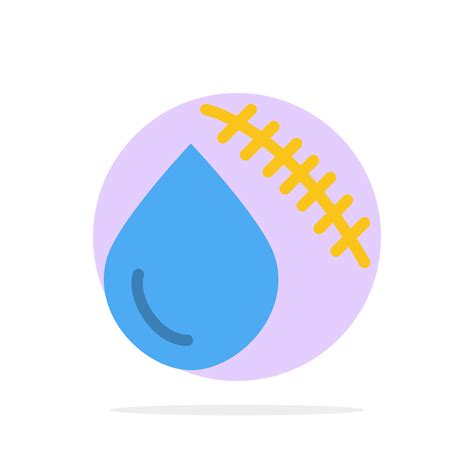 Bleeding Blood Cut Injury Wound Abstract Circle Background Flat Color