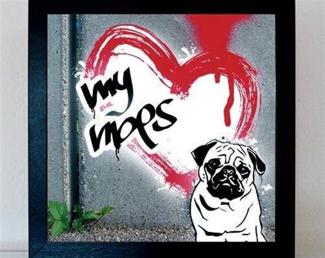 Mops Badewanne Poster Badezimmer Mops Kunstdruck Lustig Mops Bilder