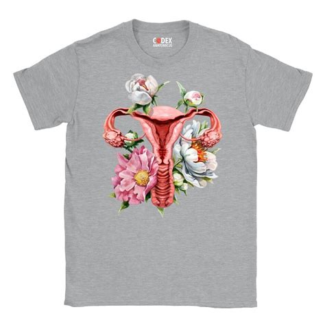 Uterus Anatomy T Shirt Floral Codex Anatomicus