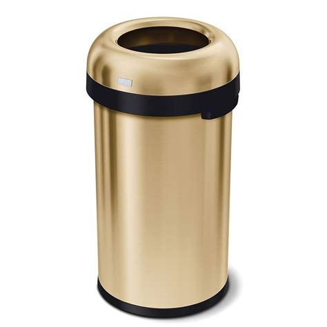 Small Space Bathroom Bin Simplehuman 10l Slim Open Office Bin Brushed