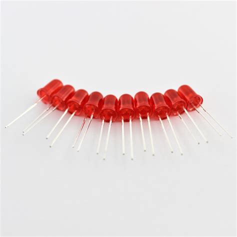 Hobbytronics 5mm Diffused 120 Degree Led Pack Of 10