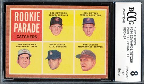 Doc Edwards Rc Ken Retzer Rc Bob Uecker Rc Doug Camilli Rc Don Pavletich Sp 1962 Topps