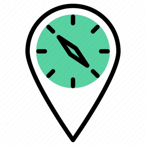 gps location map navigation pin pointer speed meter icon