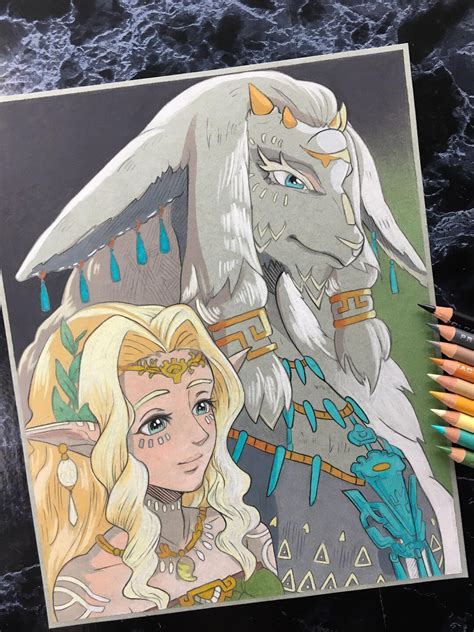 Sonia And Rauru Tears Of The Kingdom Drawing Etsy