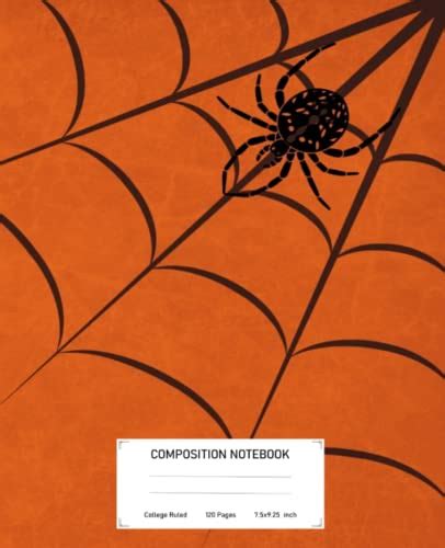Spider Composition Notebook Spider Themed Notebook With College Ruled Lines I Size 75x925 I