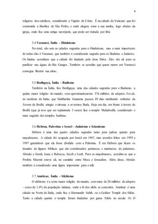 Lugares Sagrados Ensino Religioso Docx