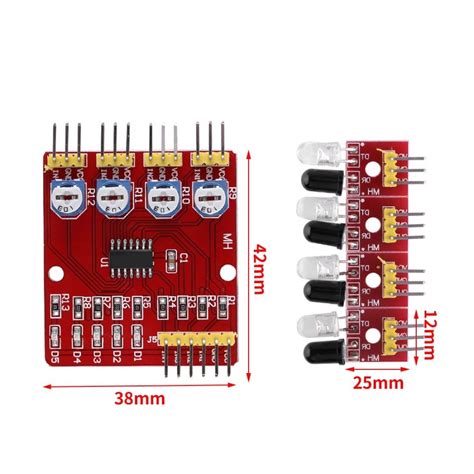Channel Infrared Line Follower Way Ir Sensor Module
