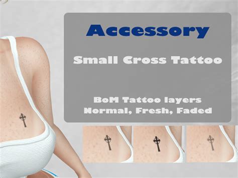 Second Life Marketplace Lil Cross Tattoo