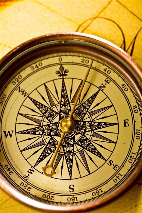 Compass On Old Map