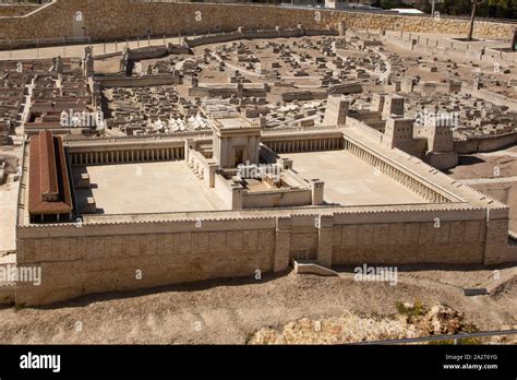 Herods Temple Model In Holyland Model Of Jerusalem Scale Model Of The