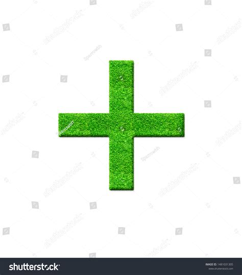 Grass Plus Mark Symbol Isolated On Stock Illustration 1481031305
