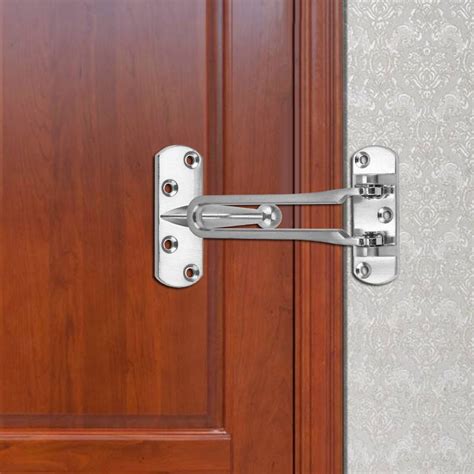 Rdeghly Security Door Latch Lock Latch Heavy Duty Zinc Alloy Safety Guard Security Door Lock