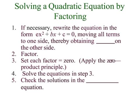 Quadratic Equation Power Point Presentation Pptx