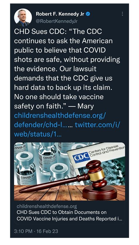 Chd Is Suing Cdc Game Time Rconspiracy